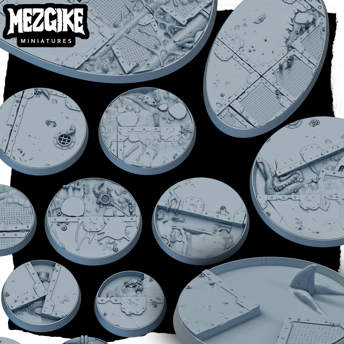 Ocean rig sunken bases set (Digital Download) – Mezgike Miniatures
