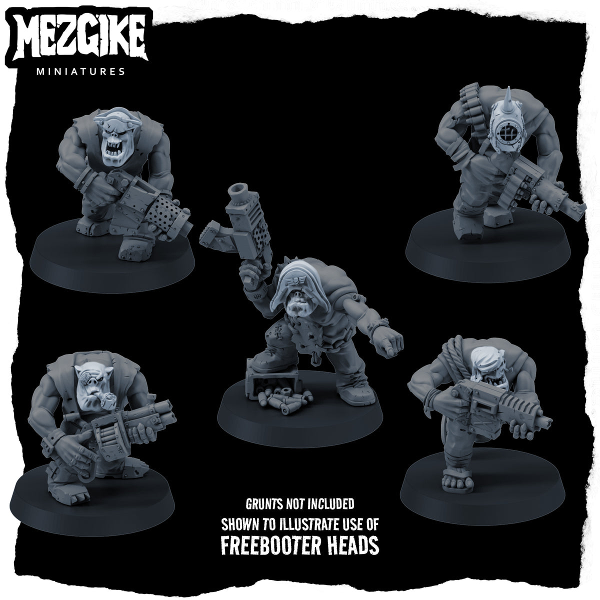 Orc freebooter heads (Digital Download) – Mezgike Miniatures