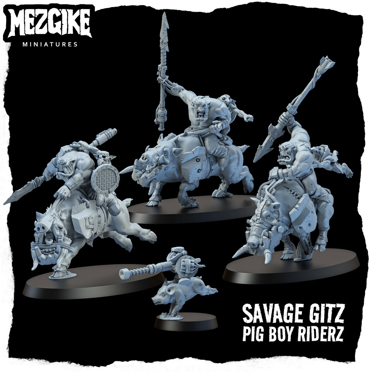 Pig boy riderz mob 'A' (Digital Download) – Mezgike Miniatures