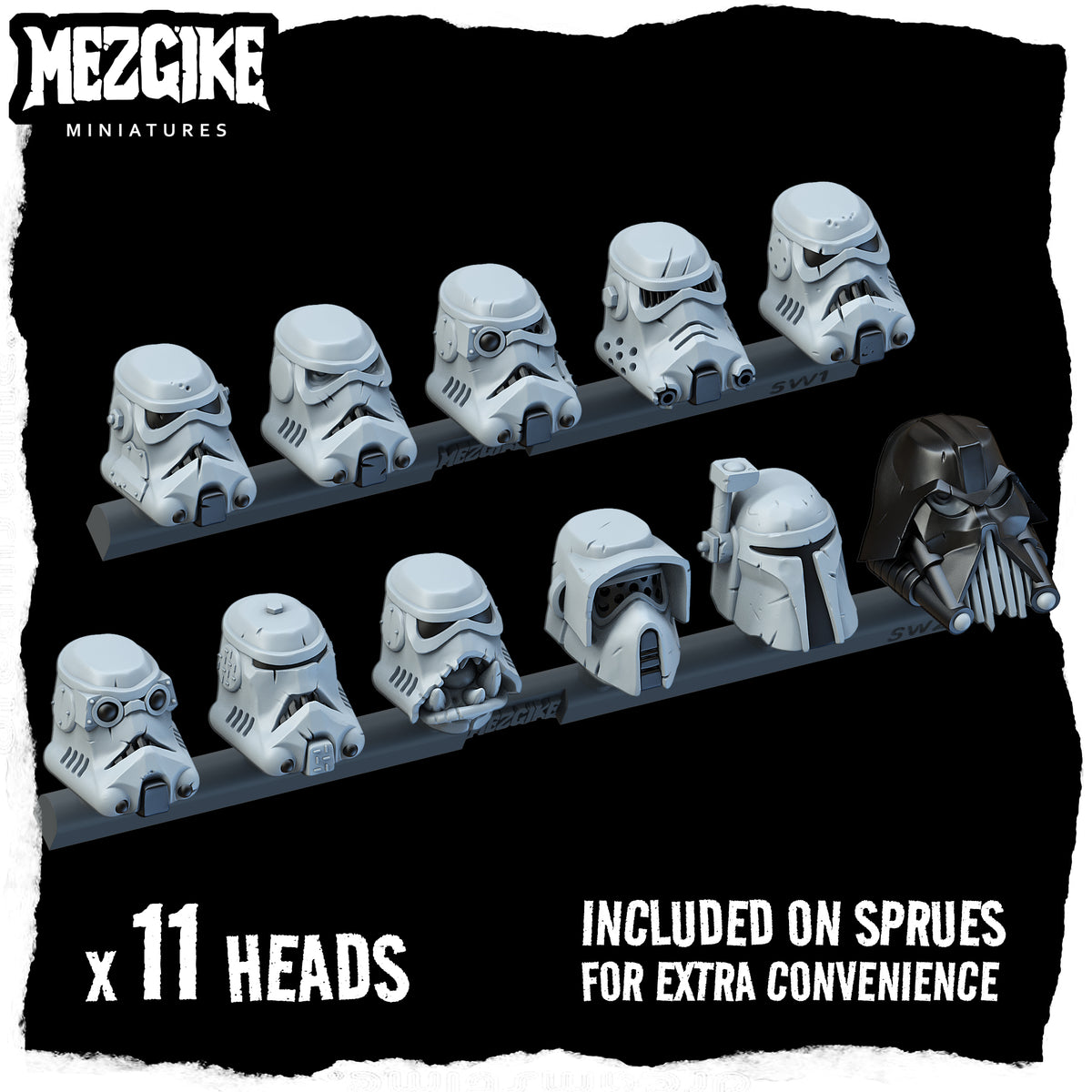 Orc star waaagh heads (Digital Download) – Mezgike Miniatures